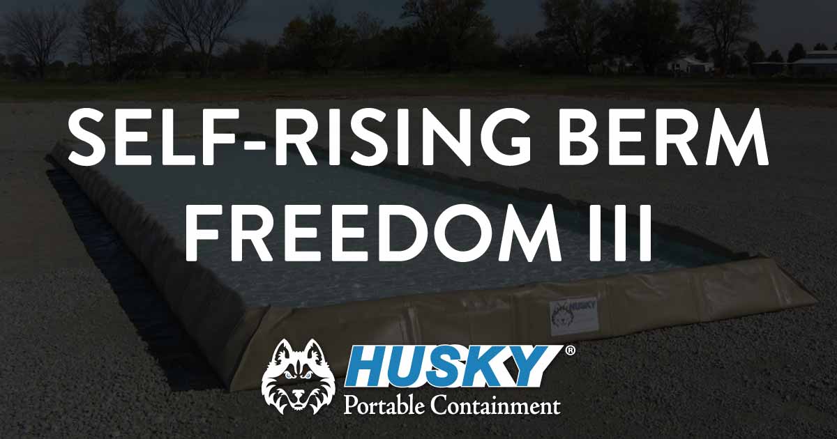 Self-Rising Drive-Through Berms | Husky Portable Containment